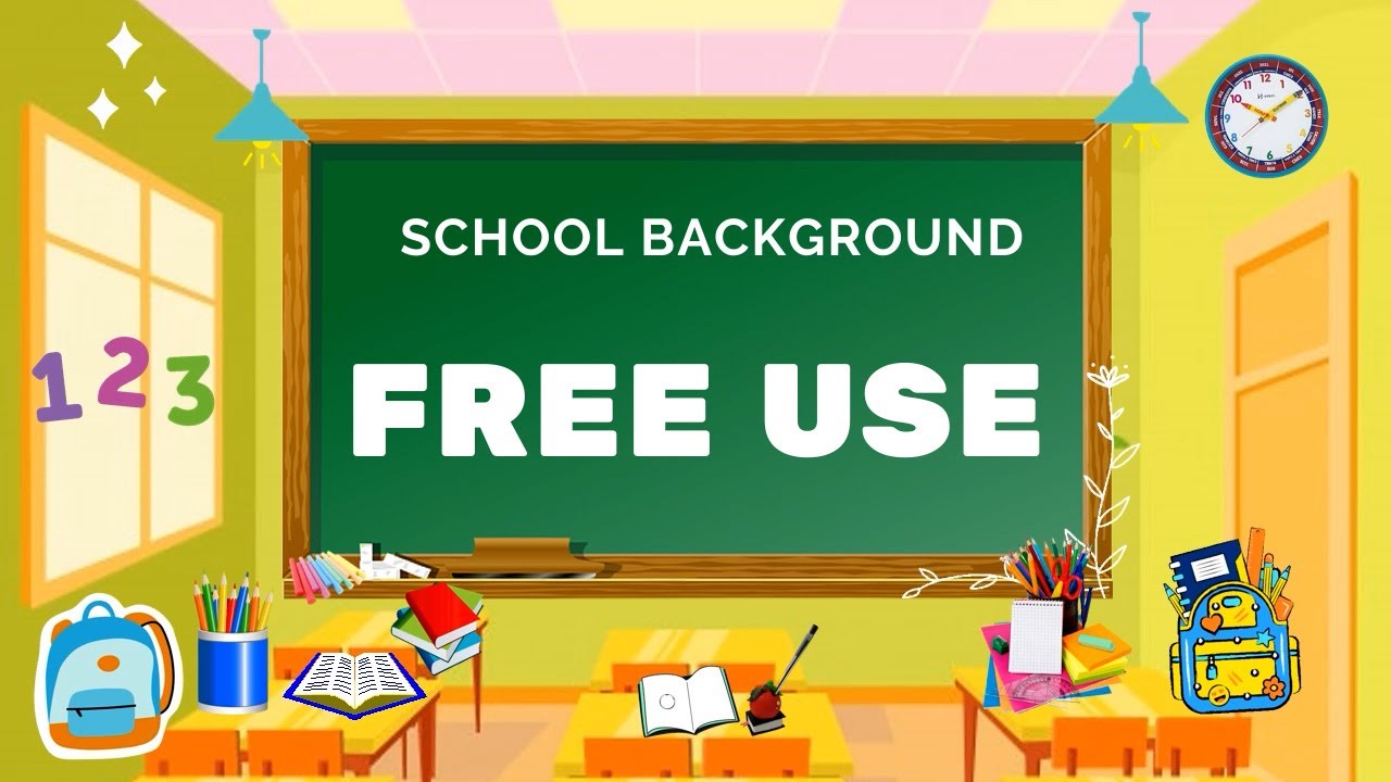 School Classroom - Free Cartoon Background Loop - Virtual/Online ...