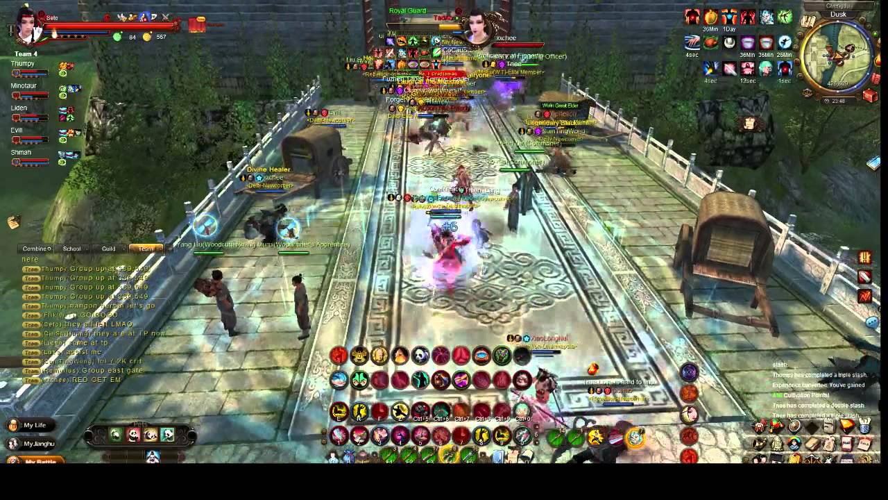 Age Of Wushu (Blue Dragon) - Deity Alliance Counterattack - YouTube