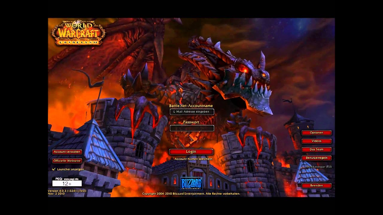 Cataclysm Login Screen - YouTube
