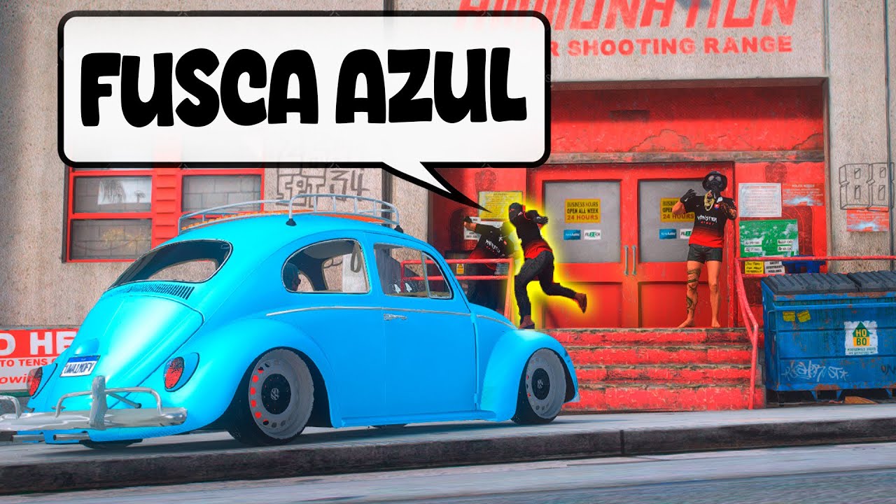 FIZ A BRINCADEIRA DO FUSCA AZUL NO GTA RP - YouTube
