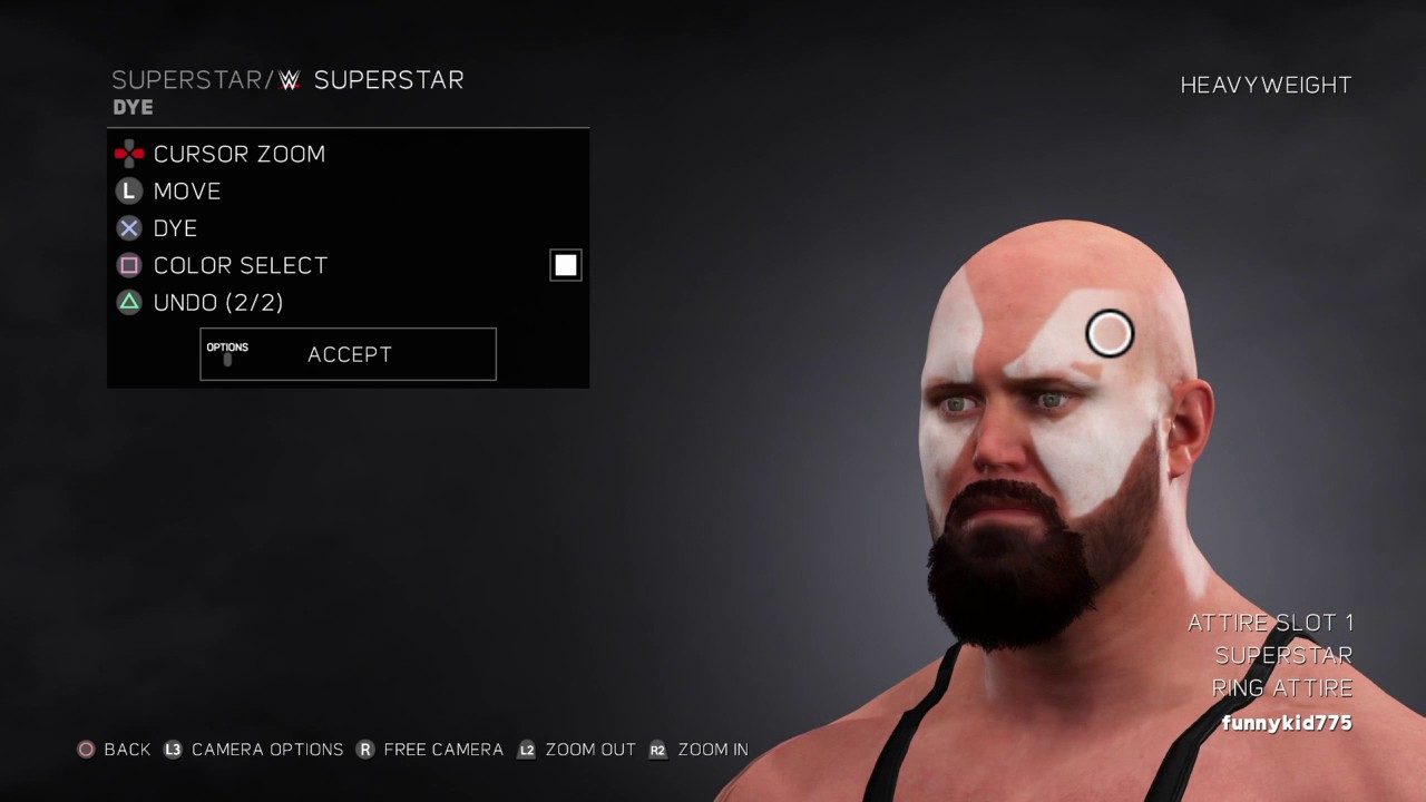 Putting face paint on Luke Gallows on WWE2K17 - YouTube