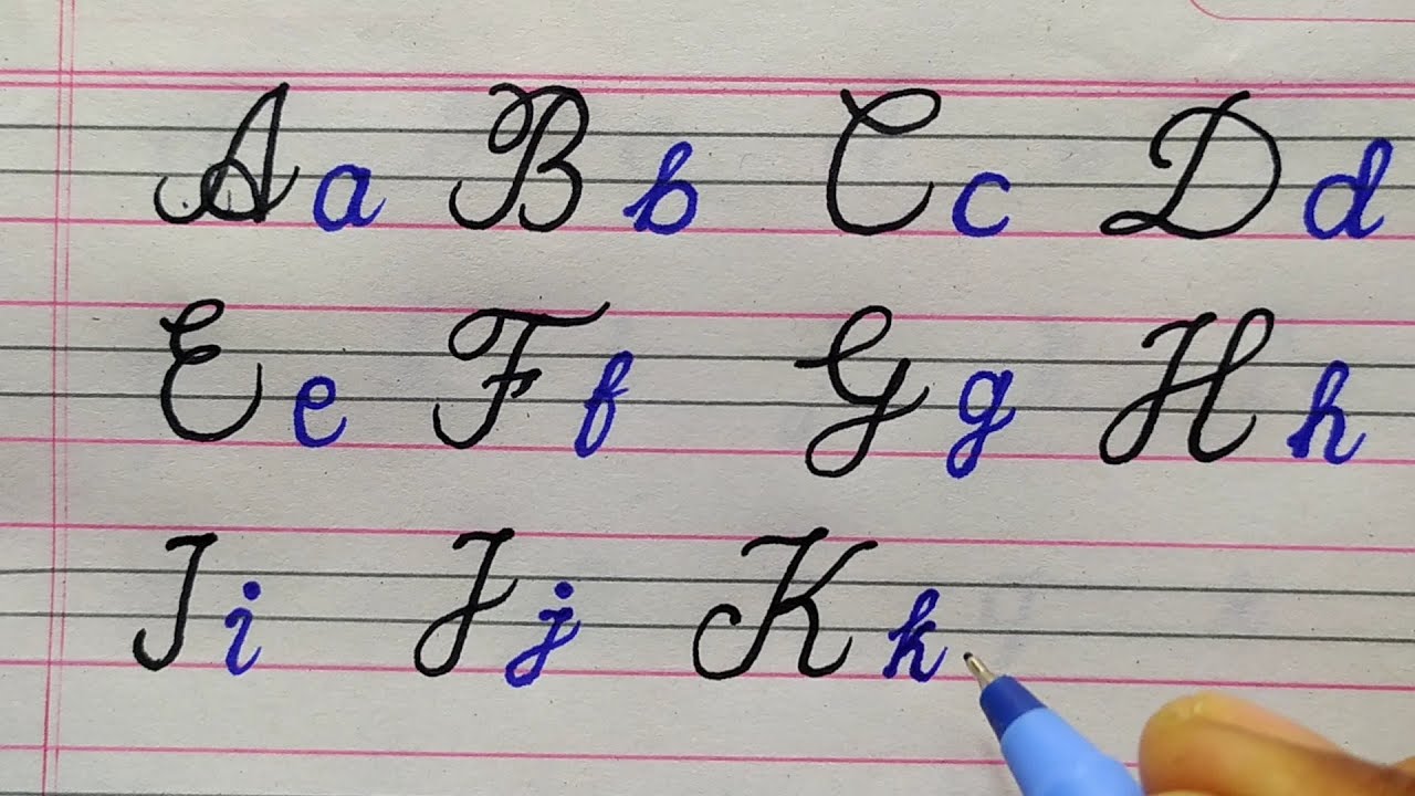 Cursive capital letters writing|| letters a to z|| letters abcd ...