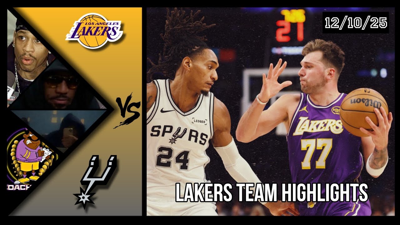 Lakers Team Highlights vs Spurs reaction W/ Coaches Den - YouTube