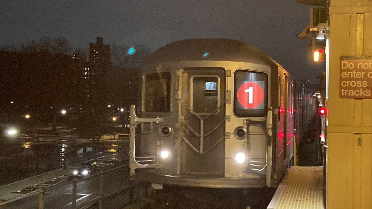 MTA IRT Broadway Line : (1) train action @ 242nd Street Van Cortland w ...