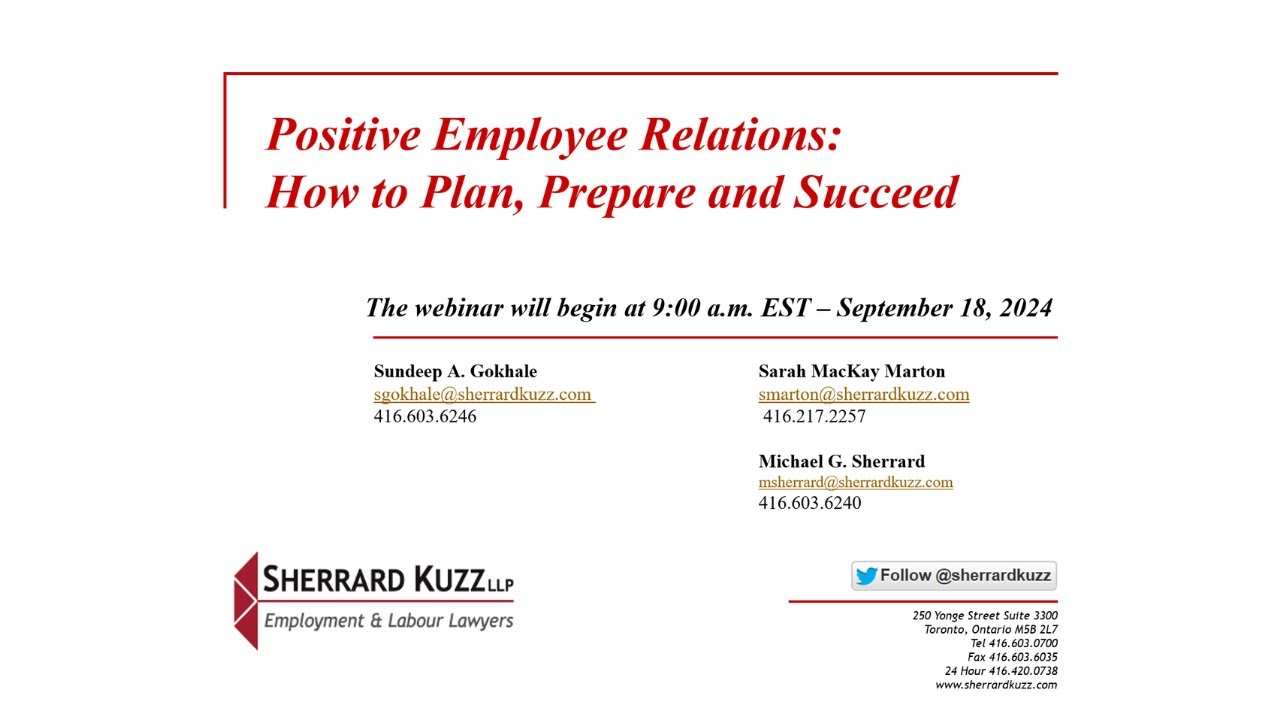 Positive Employee Relations ~ How to Plan, Prepare and Succeed - YouTube