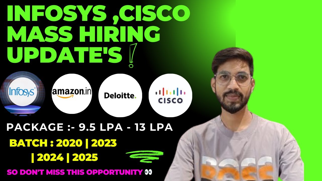 INFOSYS Off Campus Hiring for 2024 and 2023 Batch 🔥 | Cisco Hiring ...