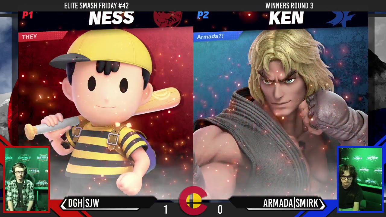Elite Smash Friday #42 - DGH|SJW (Ness) Vs. Armada|Smirk (Ken ...