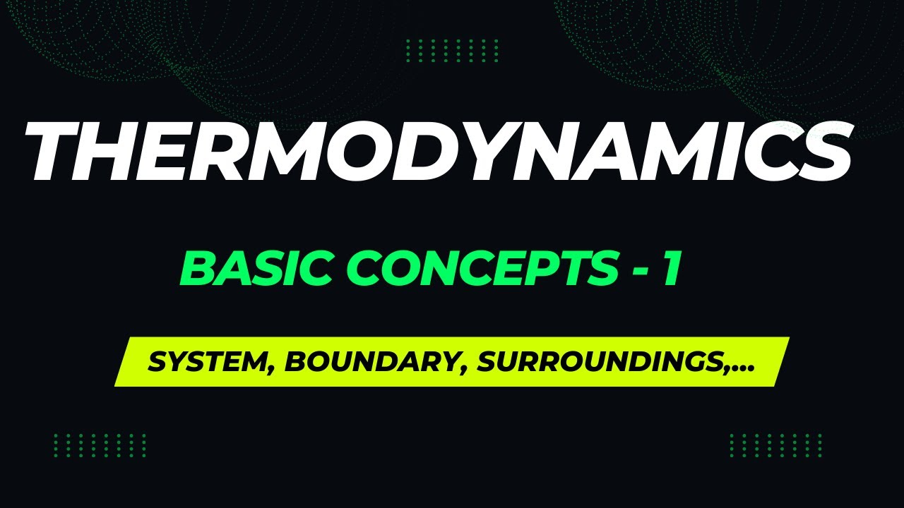 Introduction to Thermodynamics | Basic Concepts | Applications | Systems - YouTube