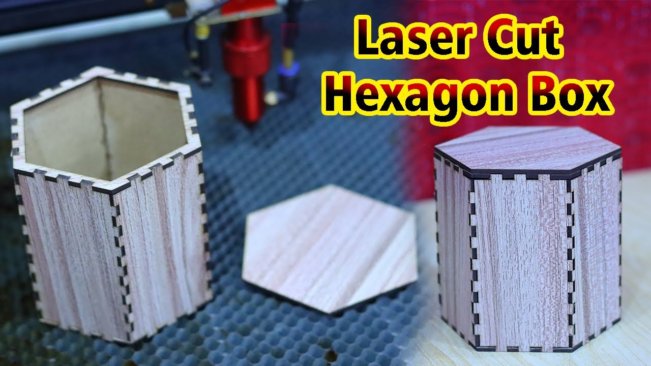 How to Make a Hexagonal Shape Box | Laser Cut DIY Hexagonal Gift Box | Laser Cut Wooden Box ...
