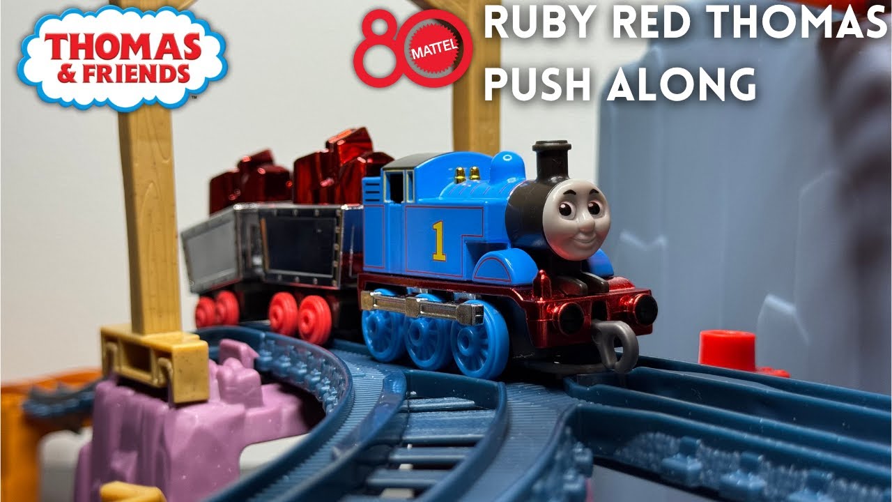 Mattel 80th Anniversary Ruby Red Thomas Push Along Unboxing & Review ...