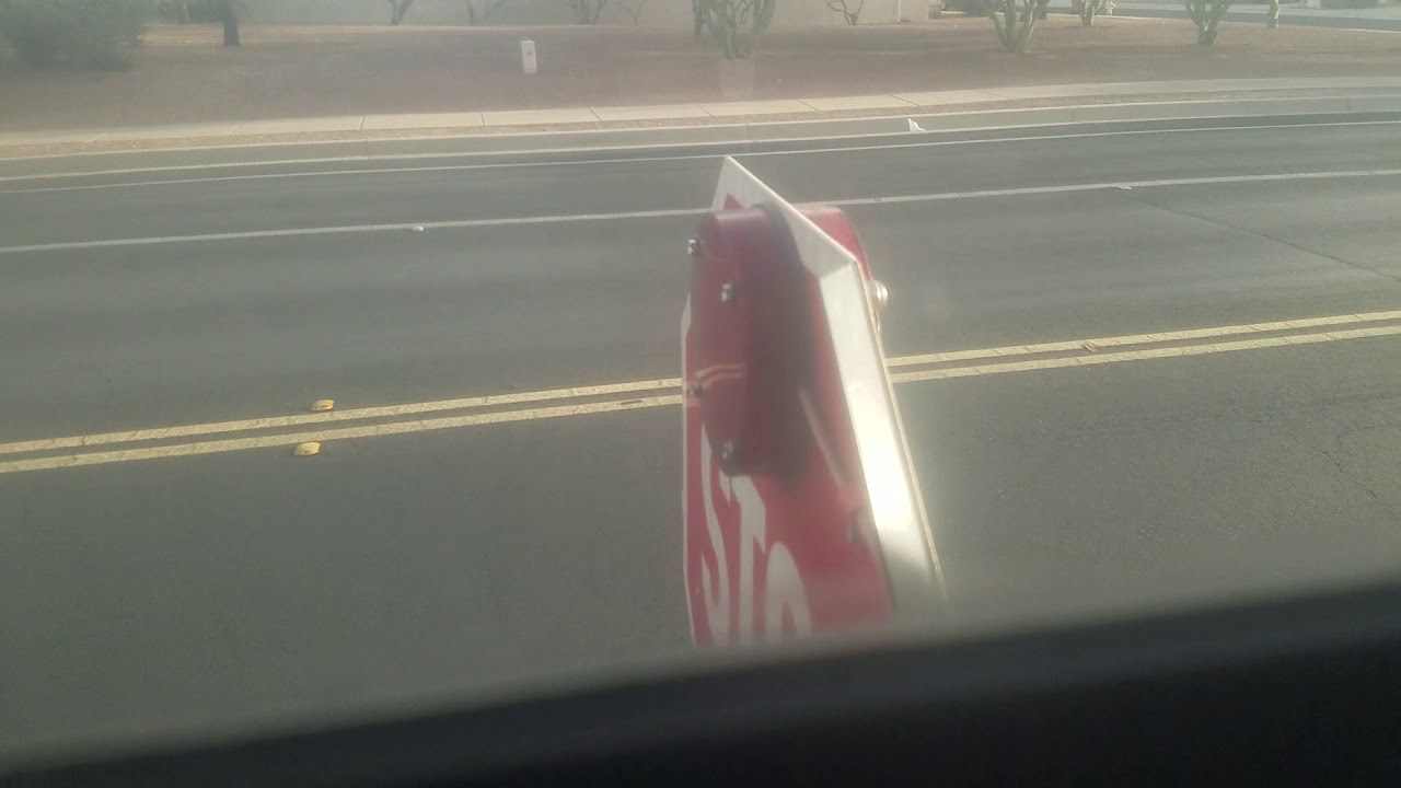 LED Stop Sign With Strobe Lights On 2016 Thomas C2 Propane School Bus ...