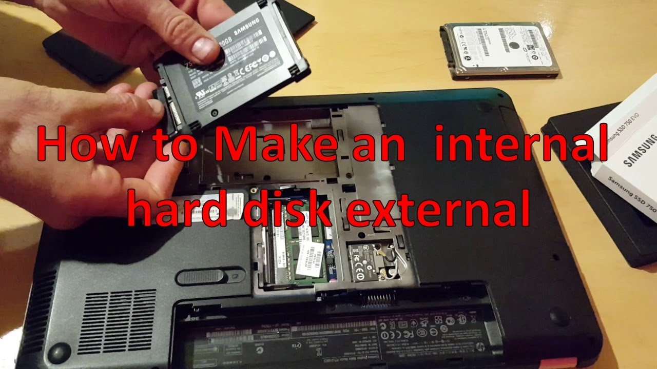 How to make a laptop hard drive disk external and portable - YouTube