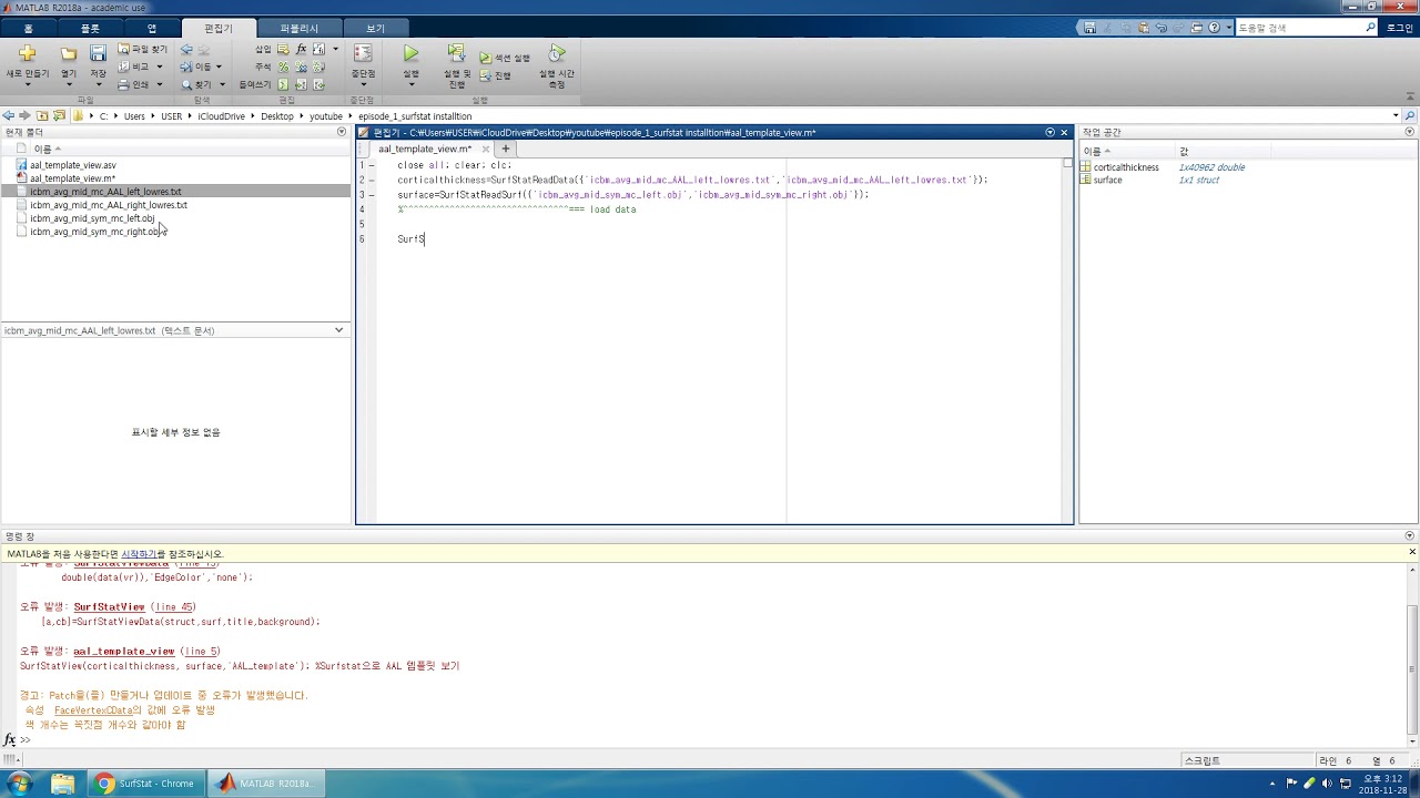 [뇌공학] 02. SurfStat viewing AAL template - Structure MRI - - YouTube