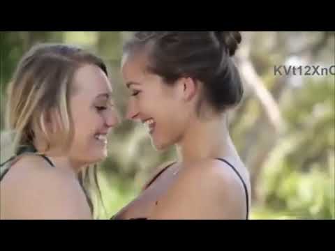 Lesbian Sloppy Kiss, Hot Blonde Lesbian Kissing  Brazilian Latina Blonde & Brunette Lesbians Kissing