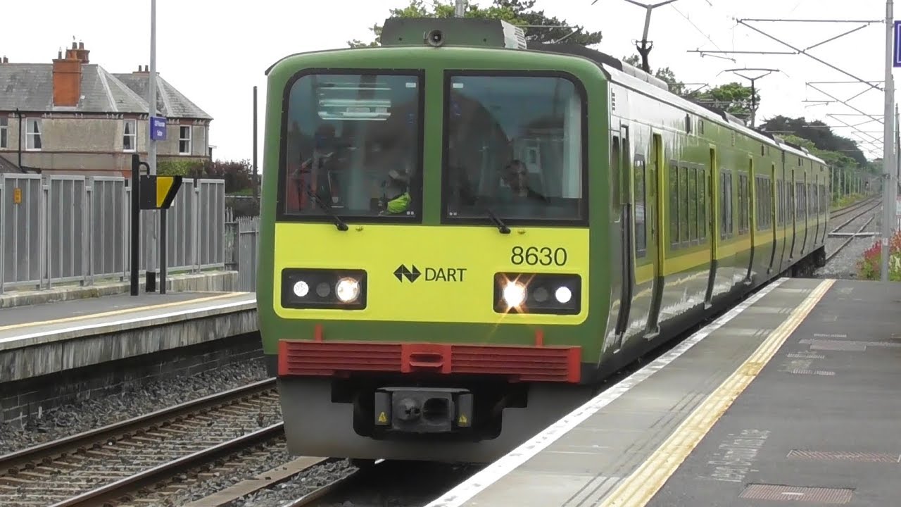 Irish Rail 8520 Class Dart Train 8630 - Sutton Station, Dublin - YouTube
