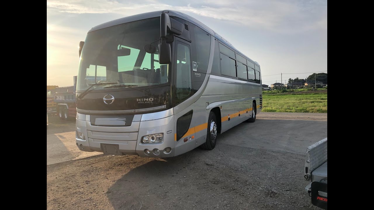 JAPANESE USED BUS HINO SELEGA 【CE-AG-98】 - YouTube