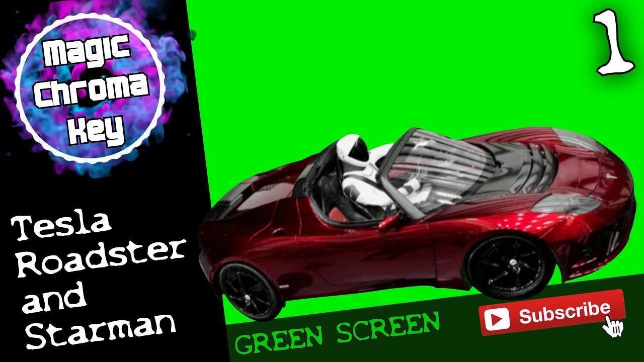 Tesla Roadster and Starman. 1 Green screen [4K] - YouTube