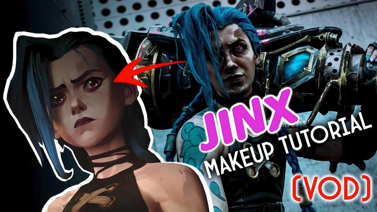 Jinx Arcane makeup tutorial with Machudraw - VOD - YouTube