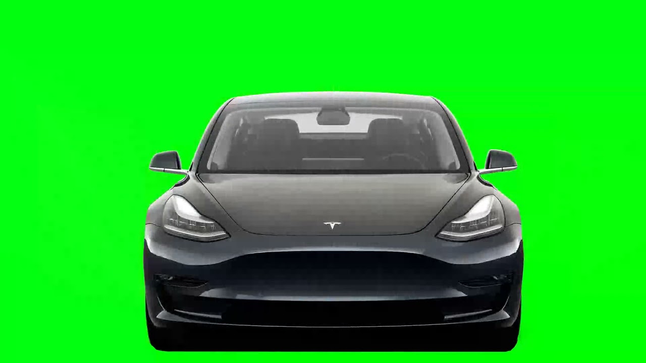TESLA MODEL 3 FRONT GREEN SCREEN 2 - YouTube