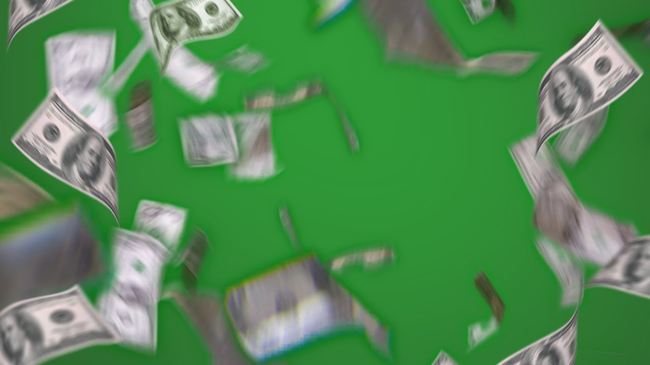 Money Falling Green Screen (4K + No Copyright) - YouTube