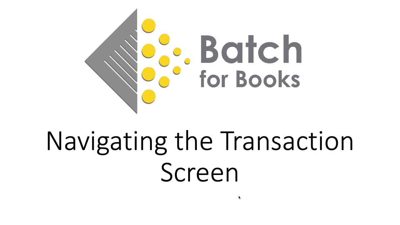 Navigating the Transaction Screen - YouTube