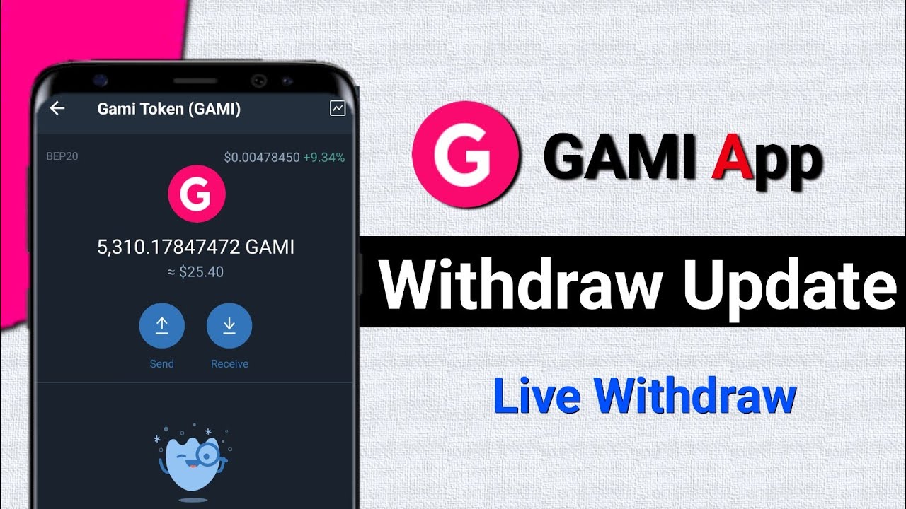 GAMI Token Live Withdraw 🤑 GAMI Mining App Withdraw Update || New Airdrop Instant Withdraw - YouTube