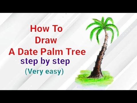How To Draw A Date Palm 🌴 step by step (very easy) || drawing || Art ...