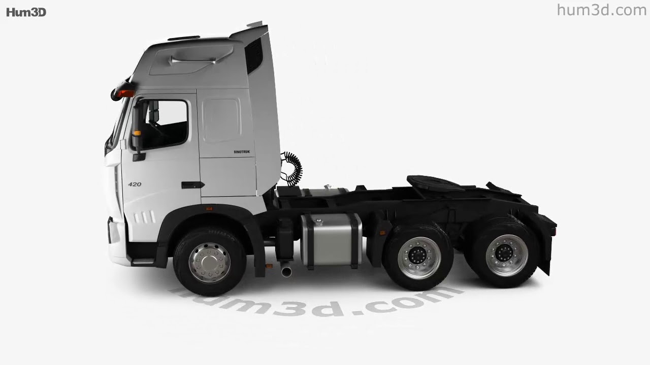 CNHTC Howo A7 Tractor Truck 2022 3D model by 3DModels.org - YouTube