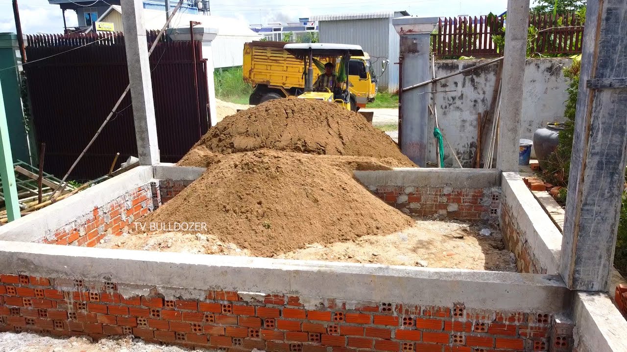 Just Starting New Project Filling Sand Foundation House completed 100% ...