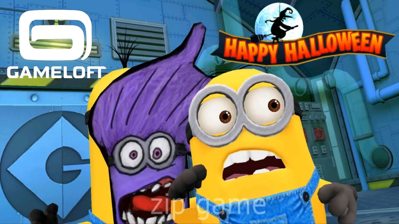 Minion rush Happy Halloween Evil minon Halloween funny mini movieclips ...