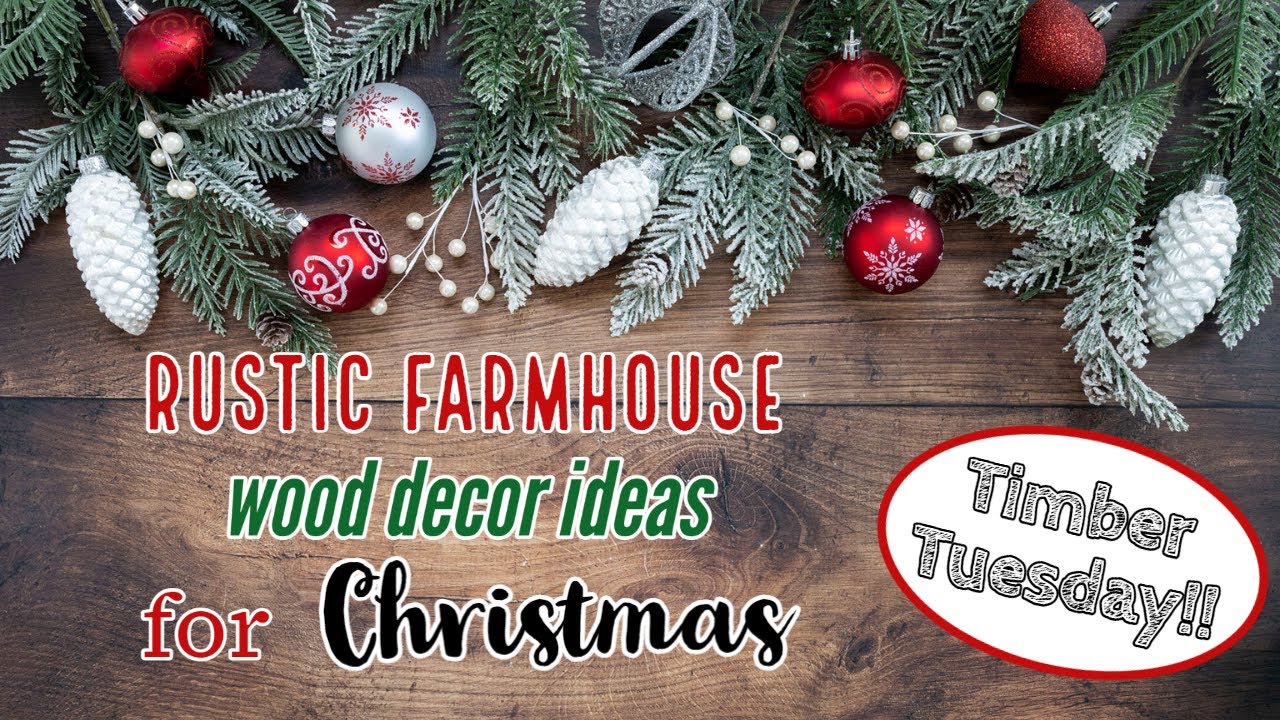 🌲RUSTIC FARMHOUSE WOOD DECOR IDEAS FOR CHRISTMAS!!~Dollar Store ...