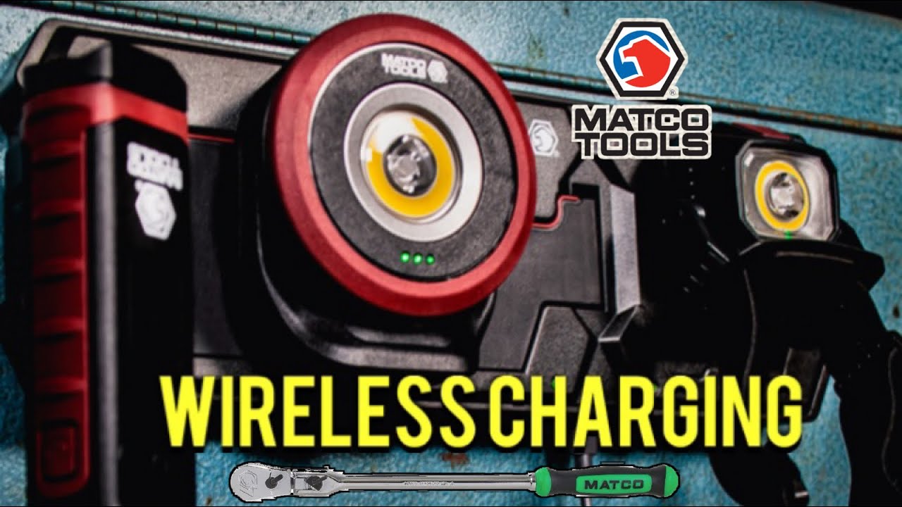 Matco Wireless Charging Lights and Green Locking Flex Head Ratchet ...