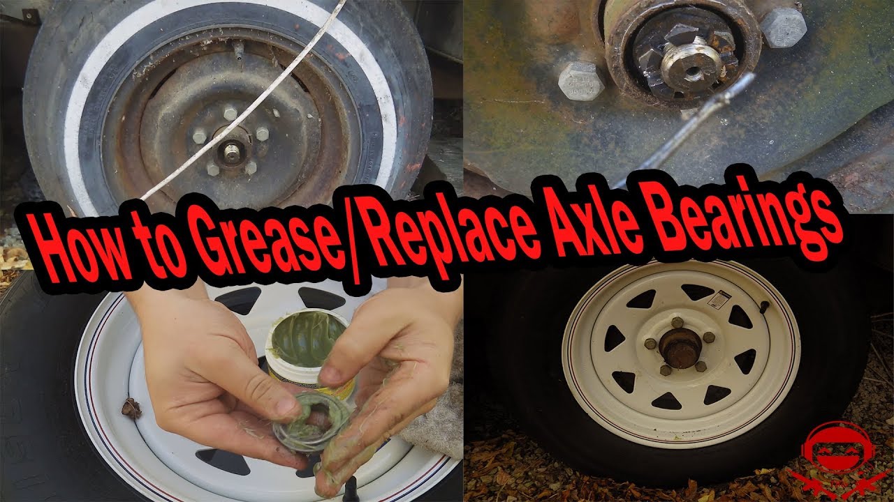 How to Grease/Replace Axle bearings and Tires - Step by Step - YouTube