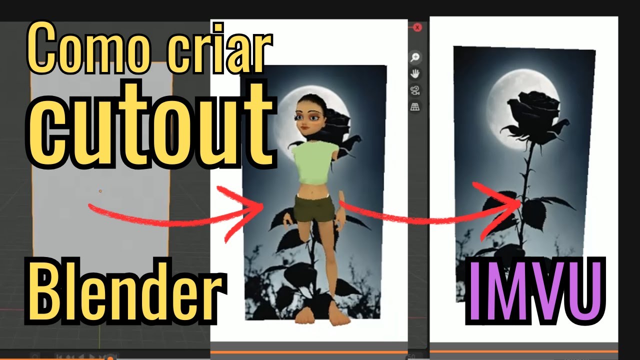 IMVU Como criar cutout - Blender - YouTube