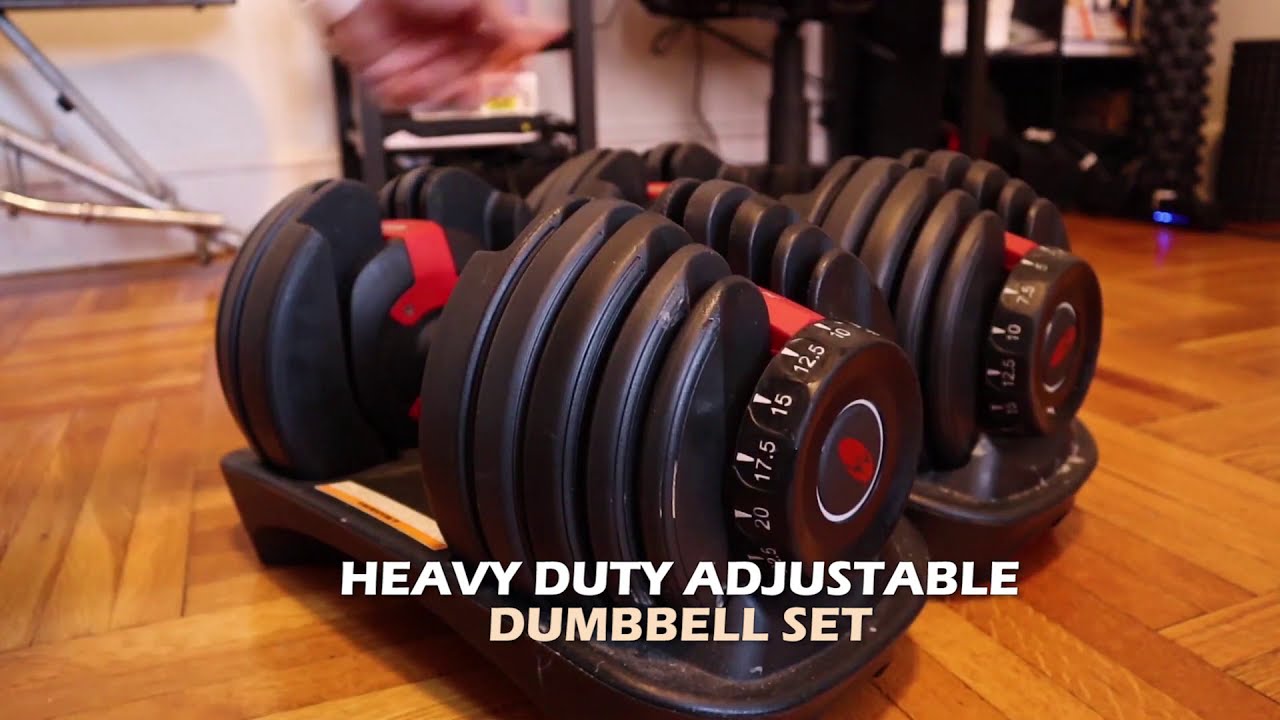 Heavy-duty Adjustable Dumbbells' SET - YouTube