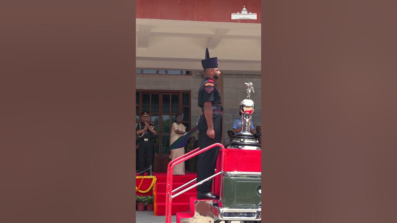 President Droupadi Murmu unveils and flags off the Durand Cup trophies for the 2025 Tournament ...