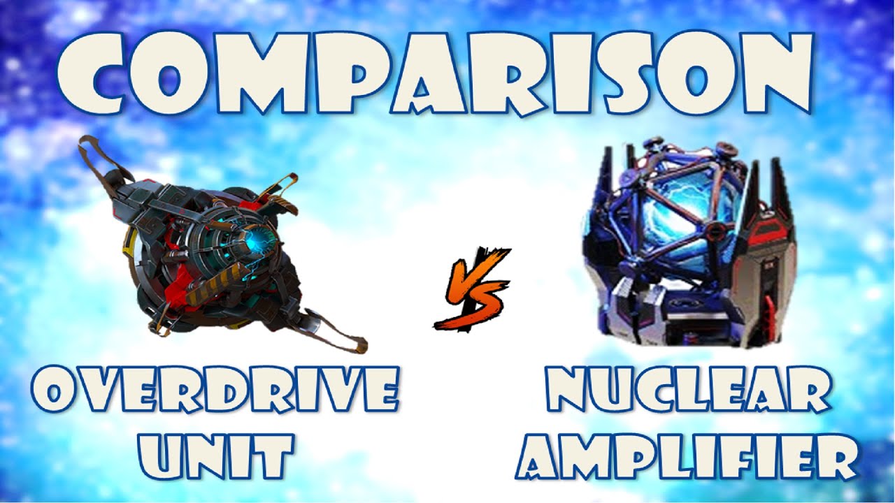 Nuclear Amplifier vs Overdrive unit comparison war robots - YouTube