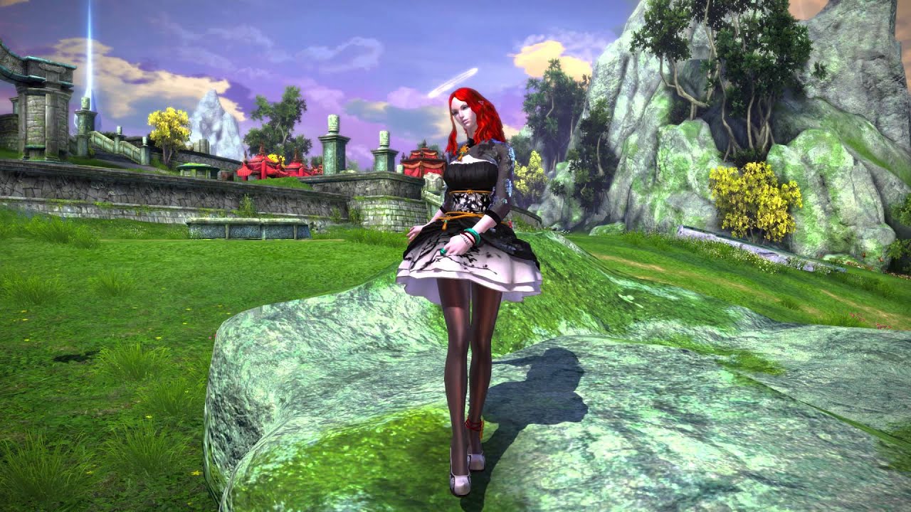 TERA - High Elf Female - Orchid Blossom Hanbok - YouTube