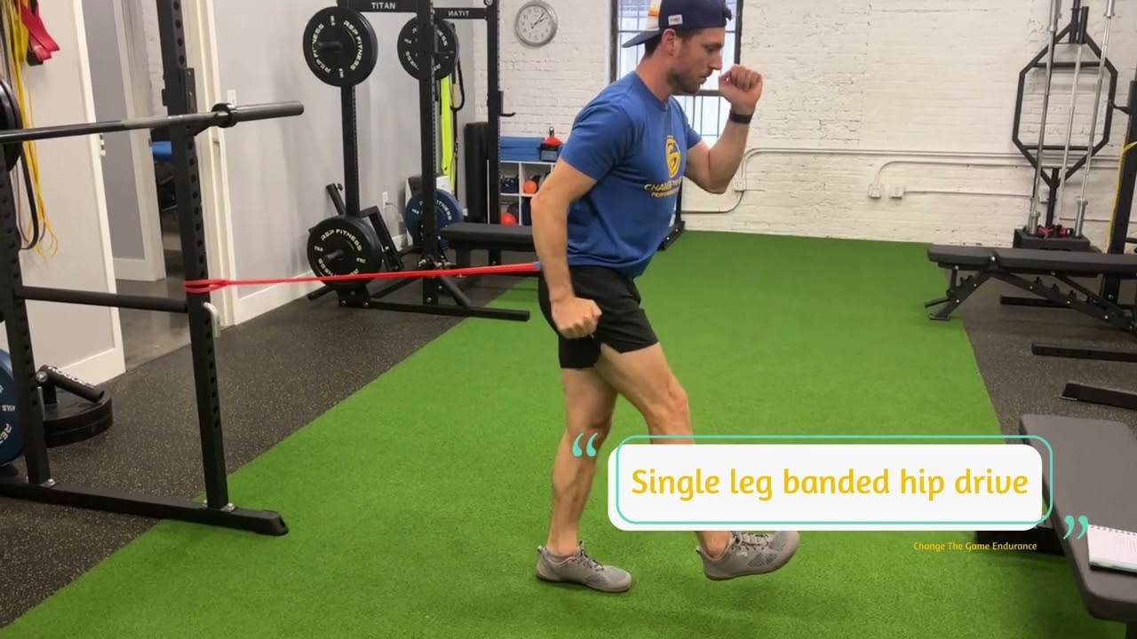 Single leg banded hip drive - YouTube