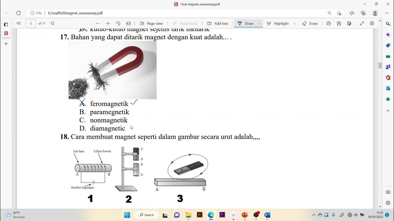 Latihan Soal IPA Kelas 9 Semester 2 Kemagnetan - YouTube