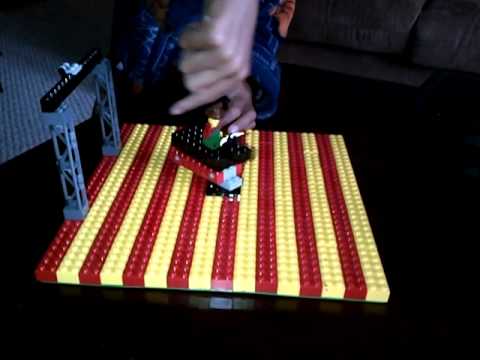 Andrew's bull riding lego - YouTube