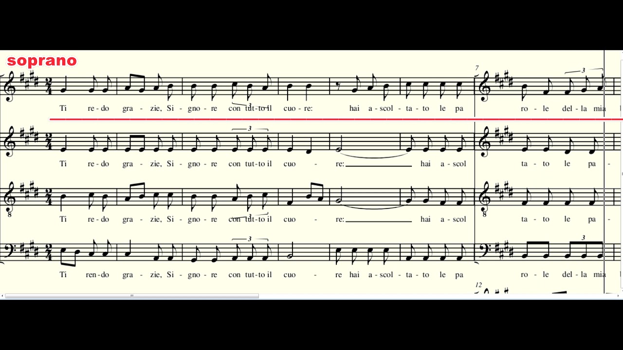 TI RENDO GRAZIE (Visconti) parte sopr. - YouTube