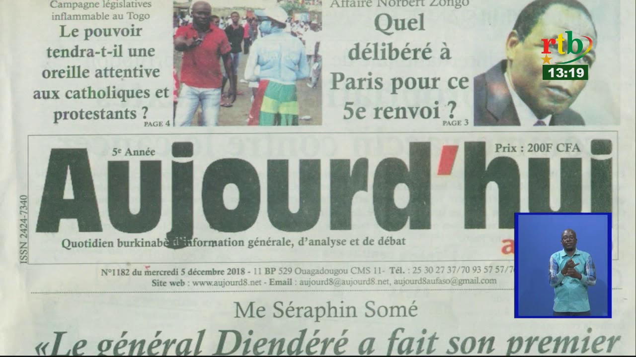 RTB - Revue de presse du 5 décembre 2018 - YouTube