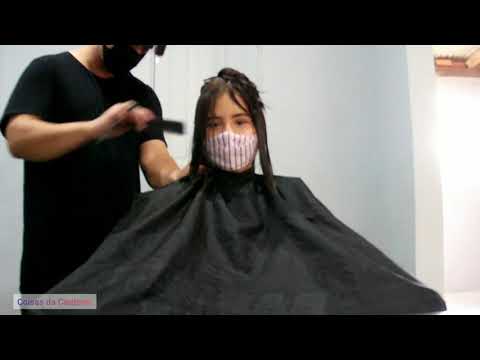 isa cortando os cabelos 💇