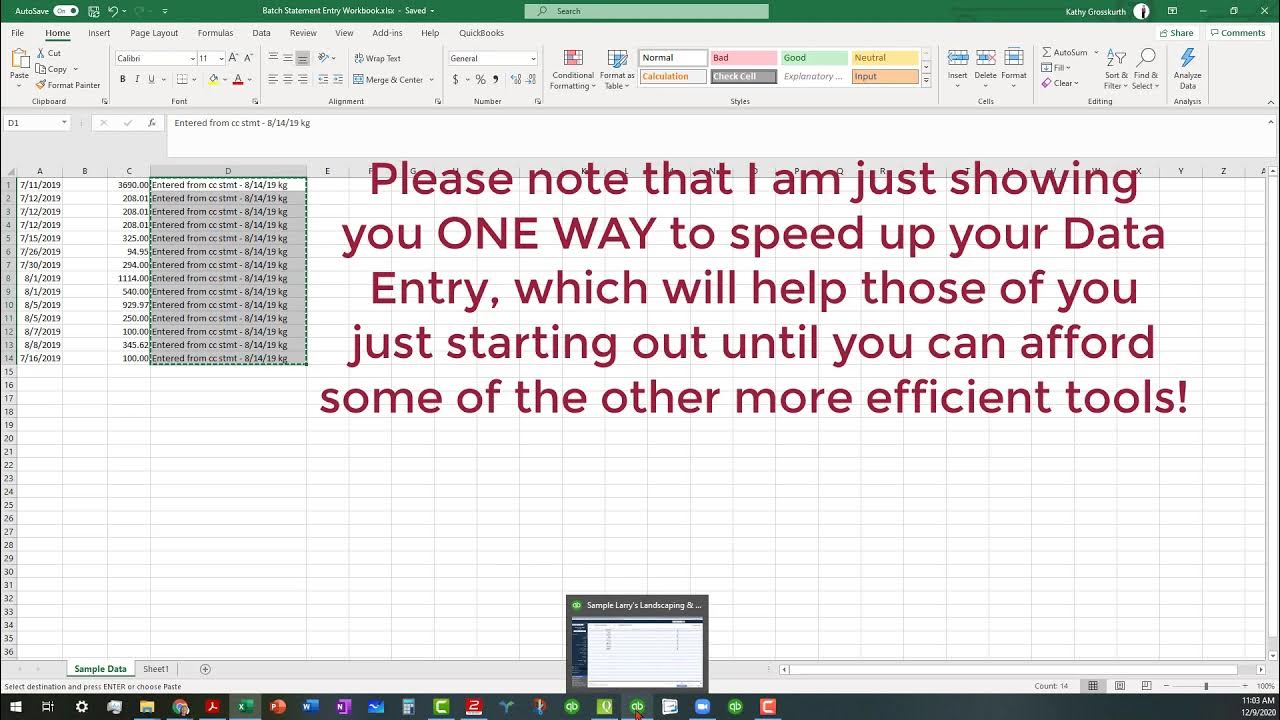 QuickBooks Desktop - Batch Enter Transactions Overview - YouTube