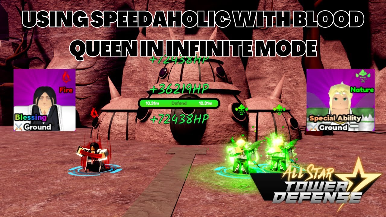 Using Speedaholic With Blood Queen In Infinite Mode All Star Tower ...