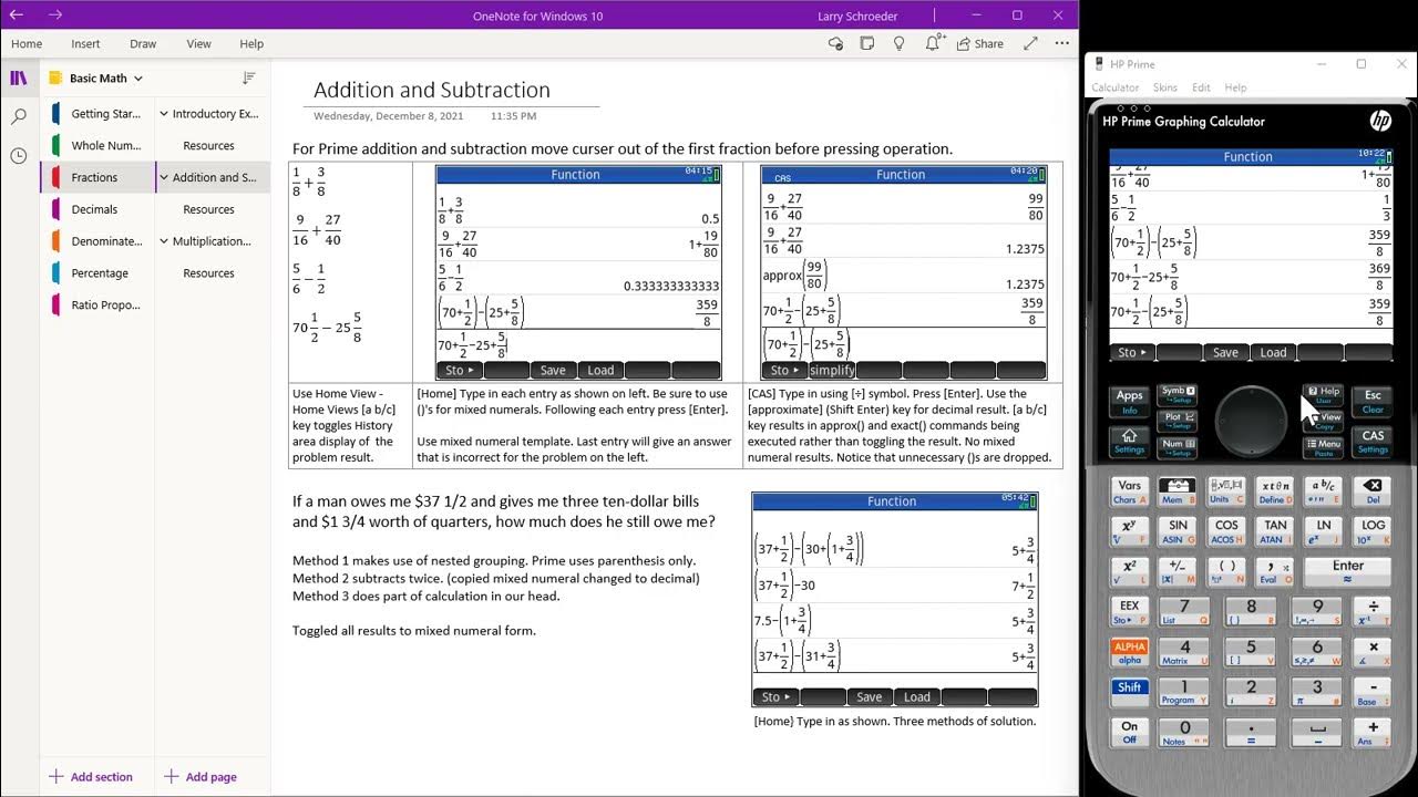 HP Prime Guide Arithmetic Fundamentals General Overview - YouTube