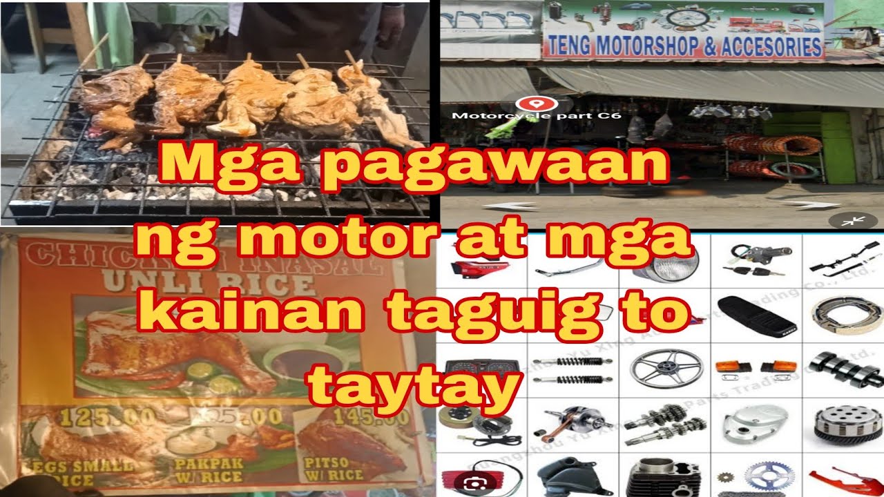 Murang pagawaan ng motor at kainan galing taguig papuntang taytay - YouTube