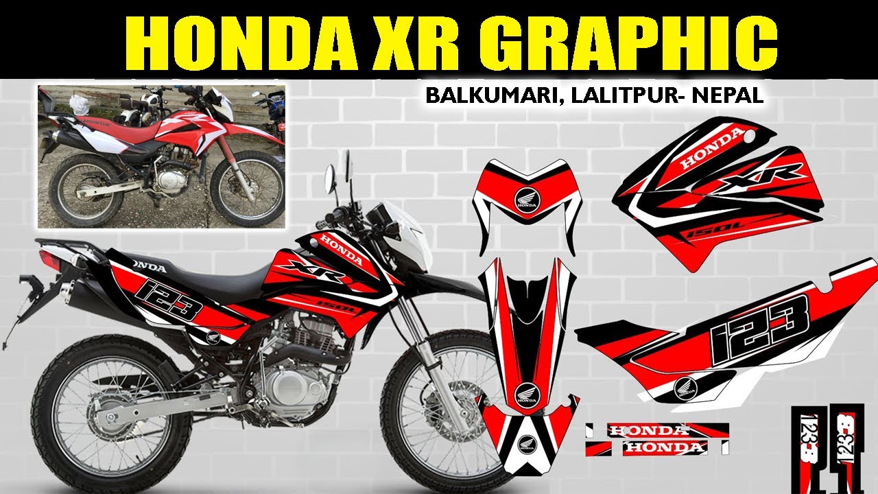 XR GRAPHIC IN NEPAL/ Bike story😂/ bike sticker modification/Sanjay ...