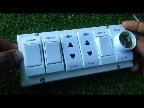 3 switch 2 socket 1 holder connection | how to make switch board at ...